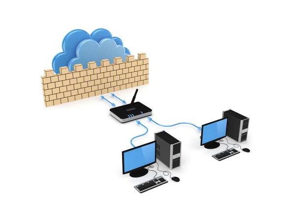 Firewall concept. Stock Illustration by ©rukanoga #25259969
