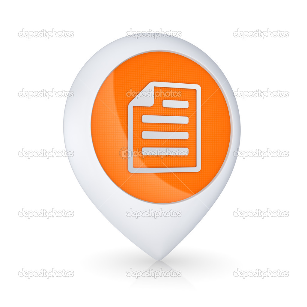 GPS icon with symbol of notepad. — Stock Photo © rukanoga #36292941