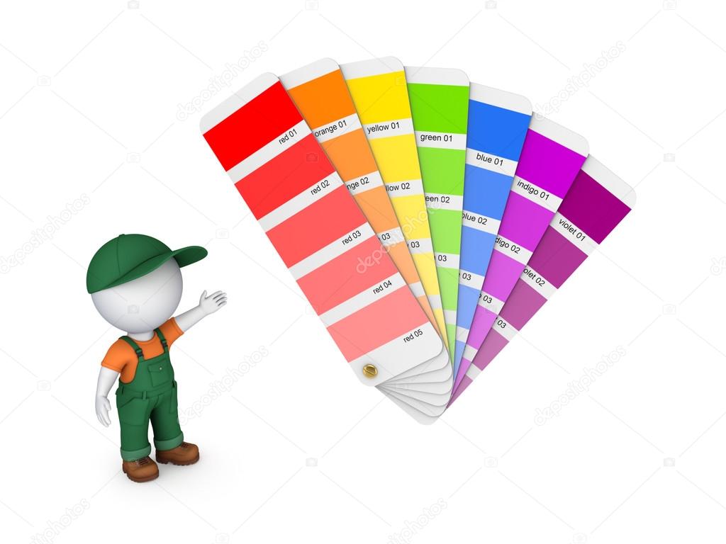 3d small person with color sampler. Stock Illustration by ©rukanoga ...