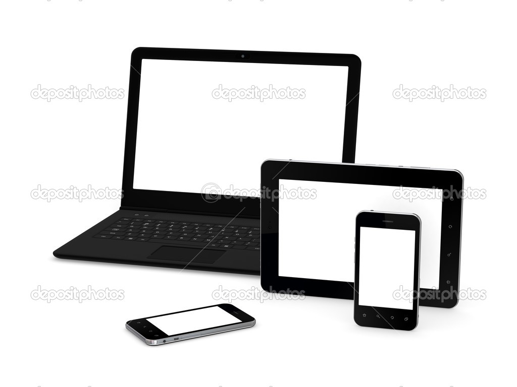 Notebook, cellphone and tablet PC. Stock Photo by ©rukanoga 47211137