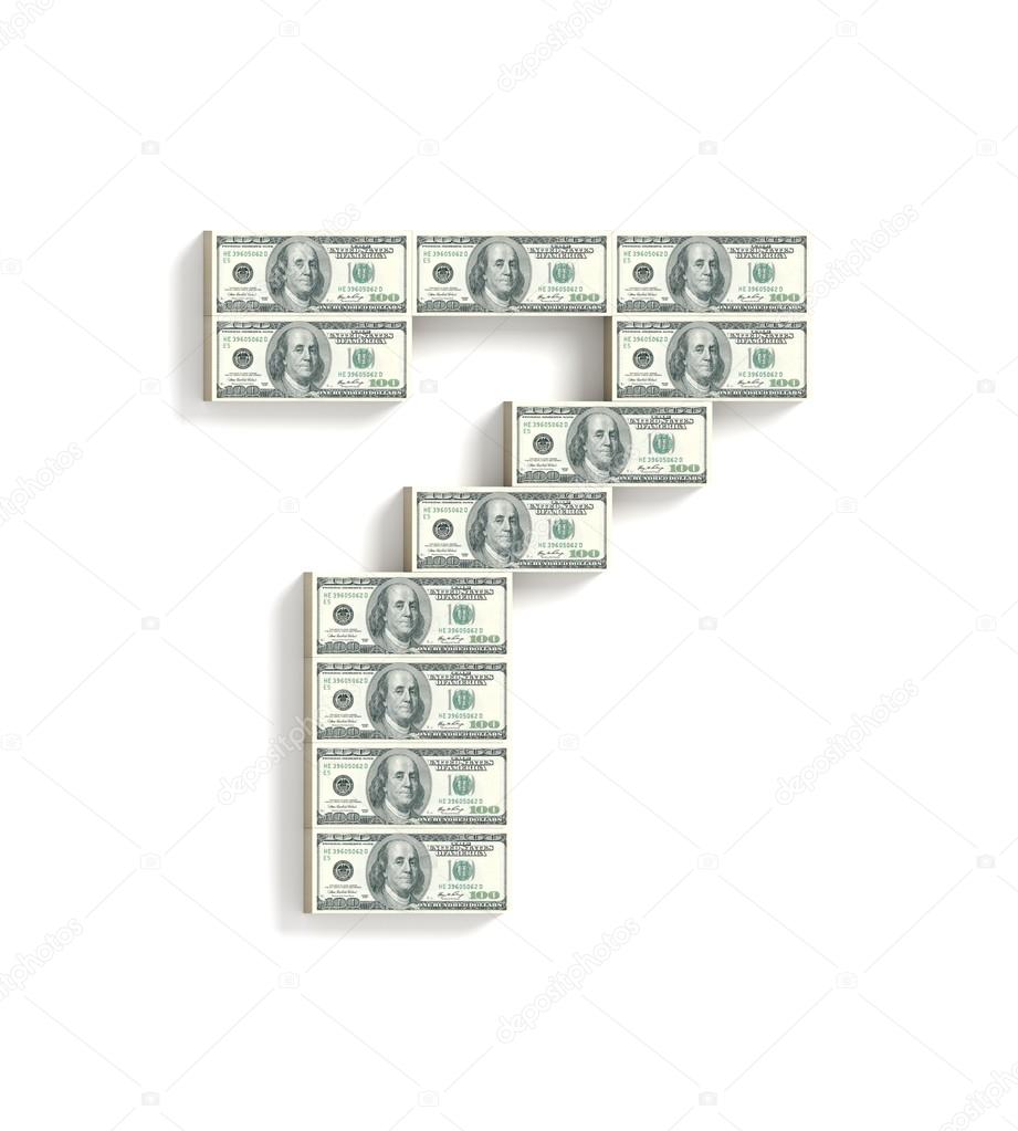 Number 7 made of dollars. Stock Photo by ©rukanoga 47257399