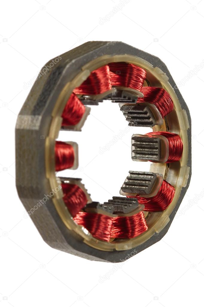 Motor windings, isolated on white background Stock Photo by ...