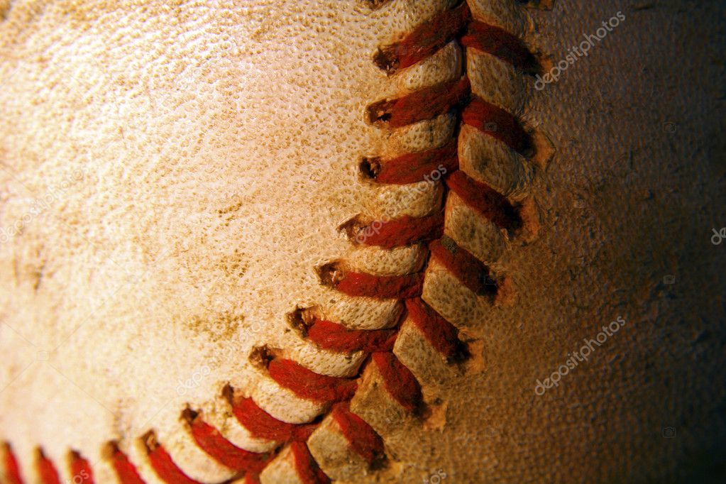 Closeup of an old, weathered baseball — Stock Photo © mahnken #21472225