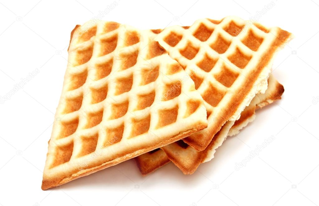Waffle as a triangle on a white background Stock Photo by ©Ian_2010 ...