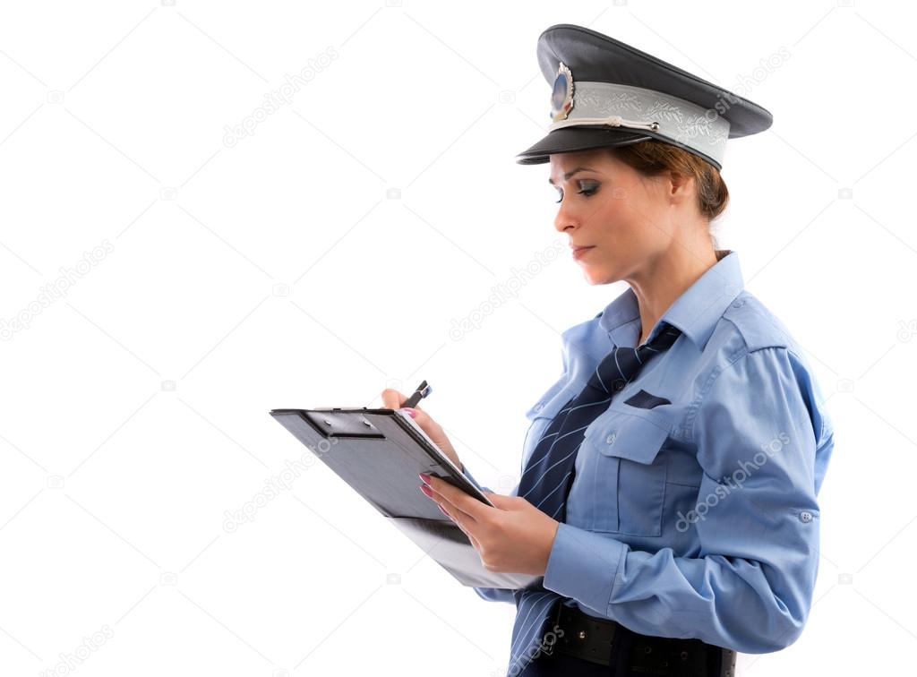 Female Police Writing Ticket