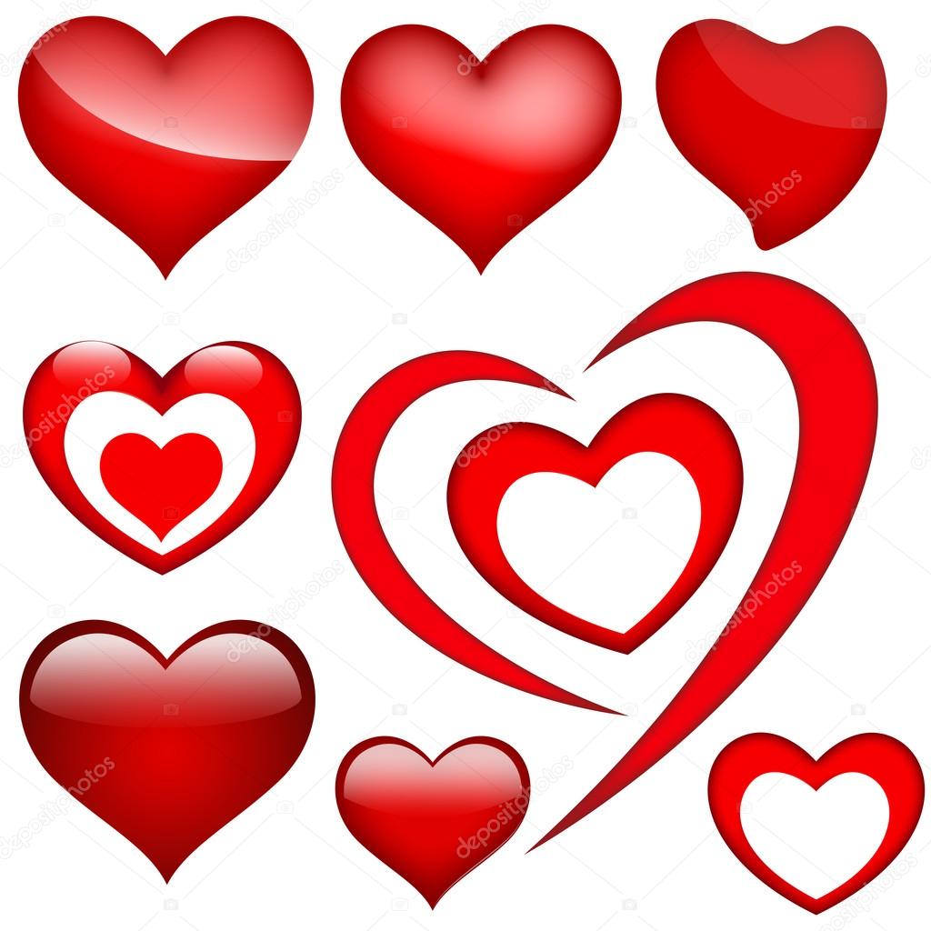 vectores de corazones — Vector de stock © baavli #12772126