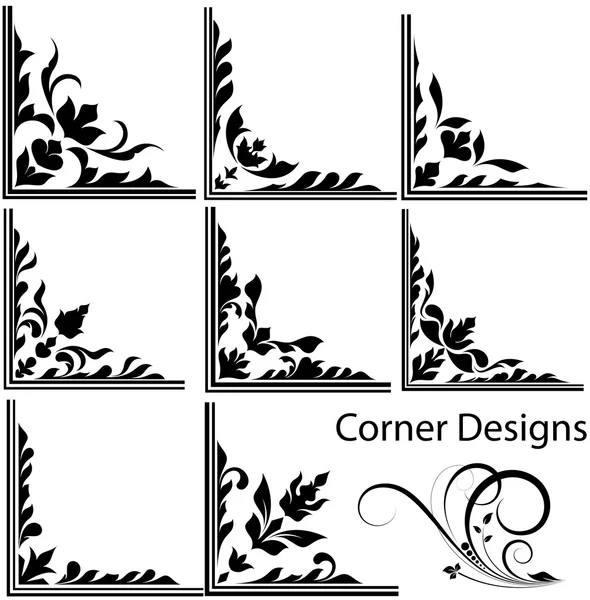 Corner Illustration Elements Frames — Stock Vector © baavli #5805180