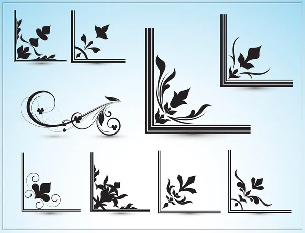 Ornamen sudut Vektor Stok, Ilustrasi Ornamen sudut Bebas Royalti ...