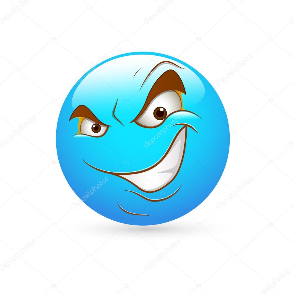 Smiley Emoticons Face Vector - Cunning Expression Stock Vector by ...