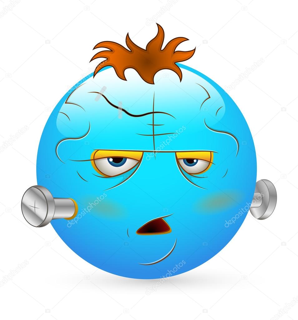 Zombie Smiley Face Emoticon Stock Vector Getty Images