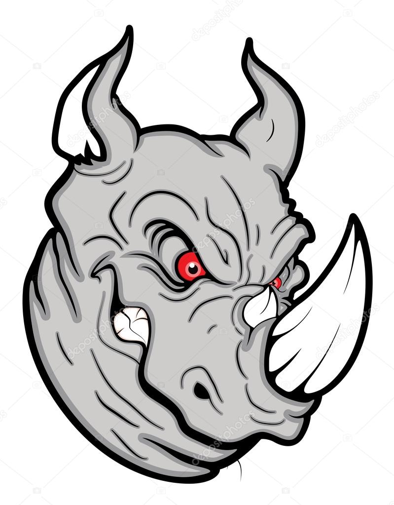 Angry Rhino Cartoon