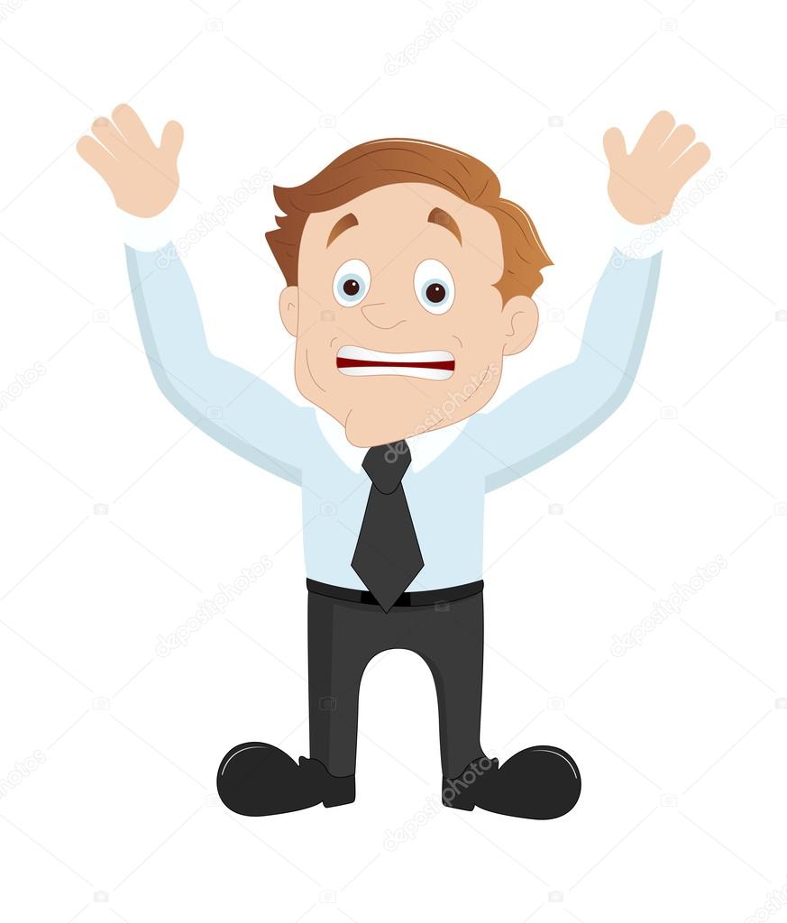 Scared Cartoon Businessman — Stock Vector © baavli #14178820 Scared Cartoon Businessman — Stock Vector © baavli #14178820