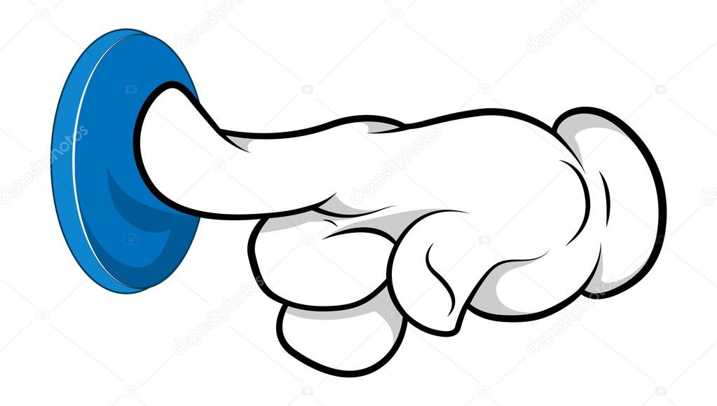 Image vectorielle Dessin animé - Sonnette Pousser - Illustration ...