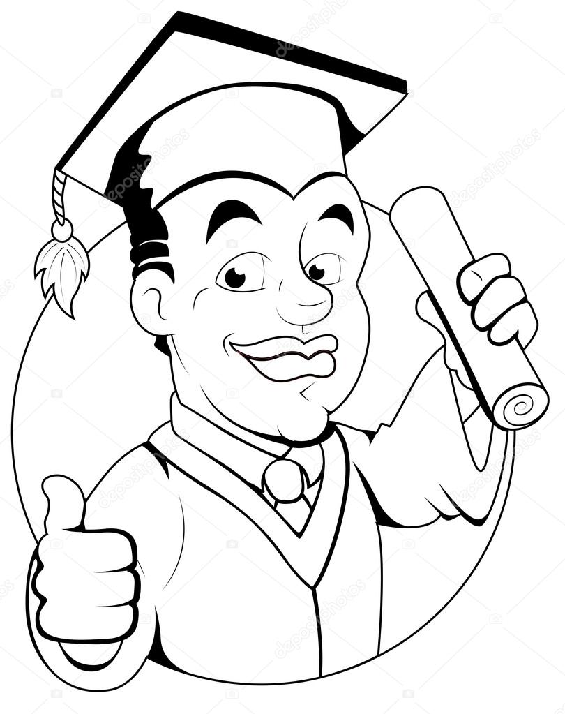 Graduation Day Clipart Black And White