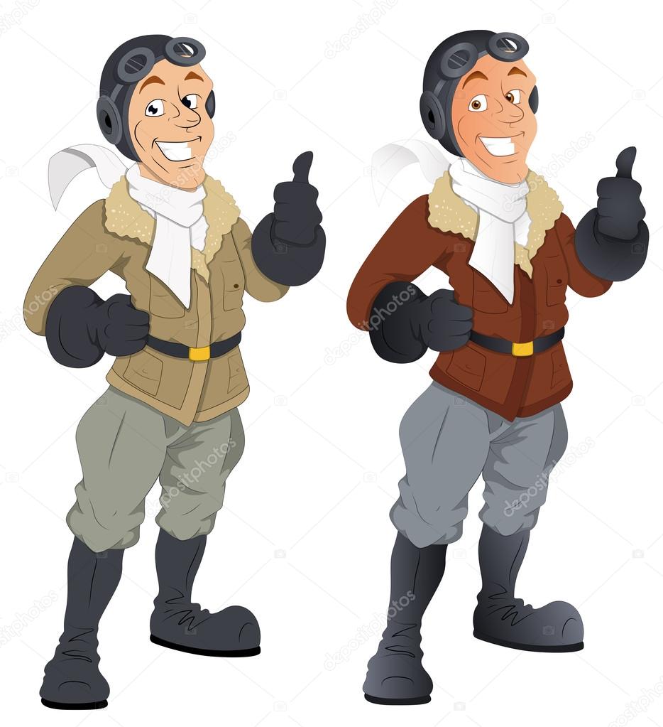 Pilot - Vector Character Illustration — Stock Vector © baavli #15367901