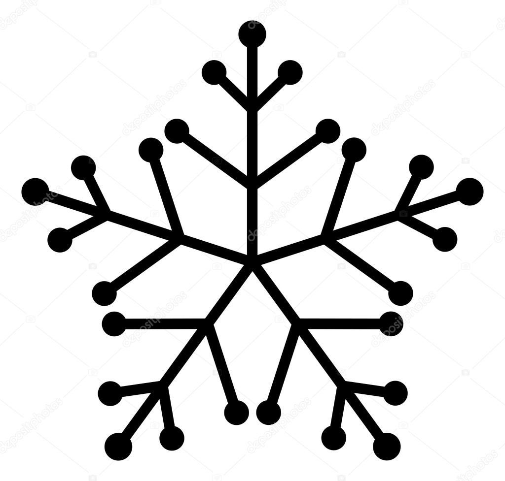Black Snowflake Vector