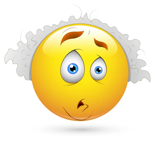 Illustration vectorielle de Smiley - vieillard inquiet — Image ...