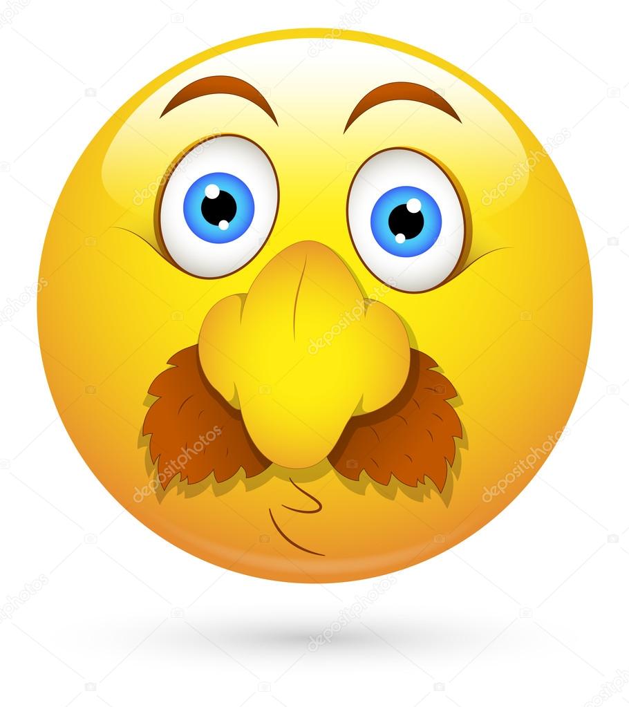 Smiley vectorillustratie - grappige nep gezicht vectorafbeelding door ...