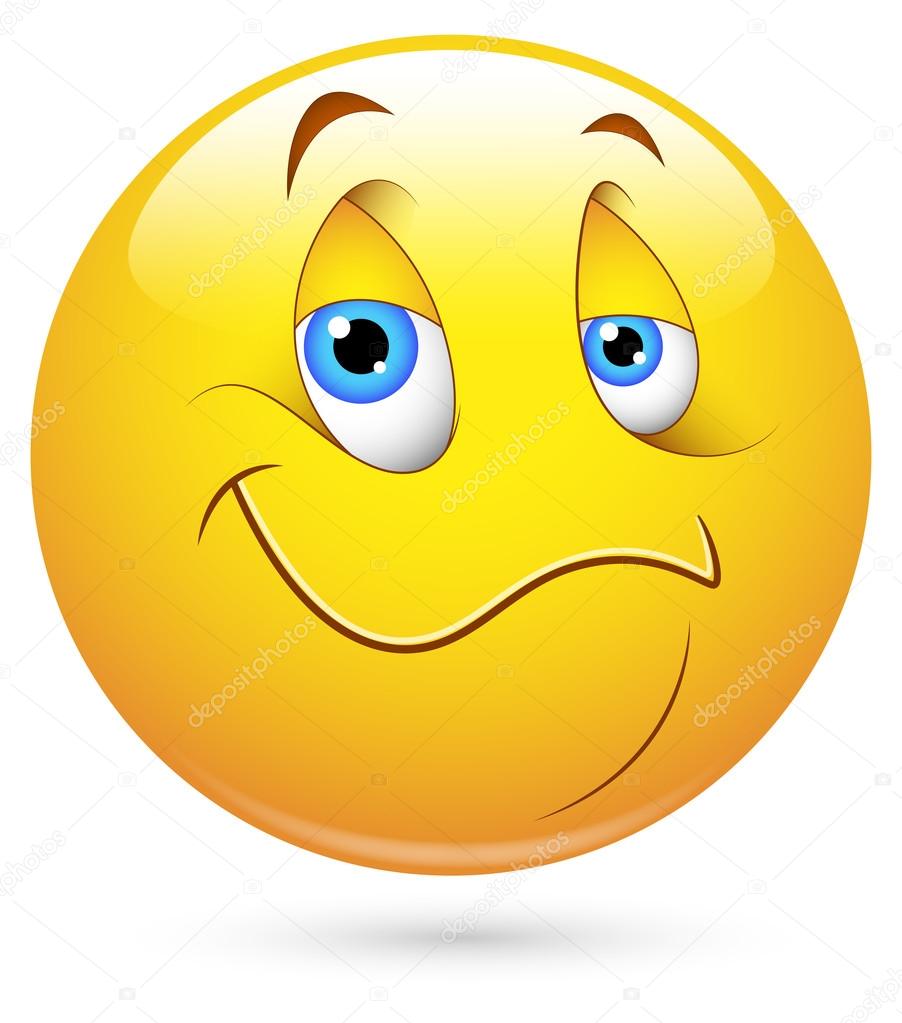 illustration vectorielle de Smiley - visage satisfait — Image ...