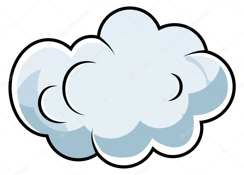Vector de dibujos animados lindo nube cómico — Vector de stock © baavli ...