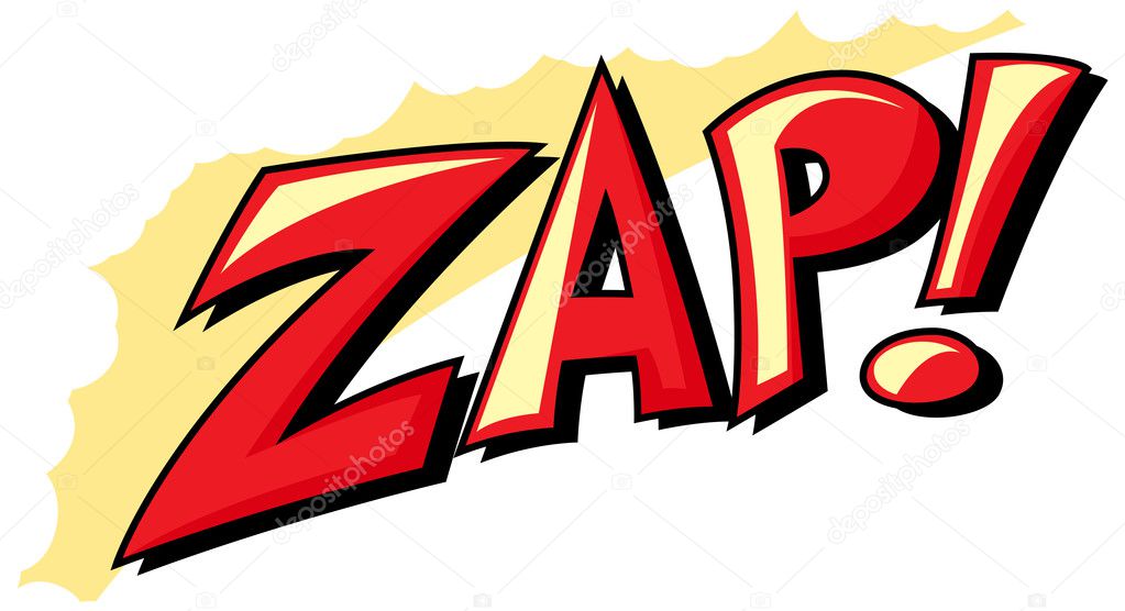 Zap - Comic Expression Vector Text Stock Vector Image by ©baavli #24669525
