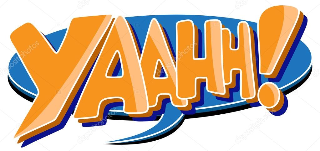 Yaah - Comic Shouting Expression Vector Text Stock Vector by ©baavli ...