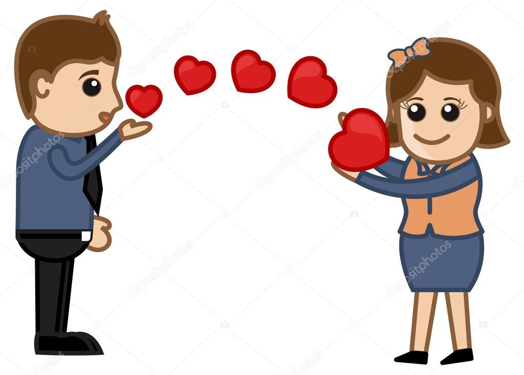 Flying Kiss and Hearts Vector Stock Vector Image by ©baavli #27699169