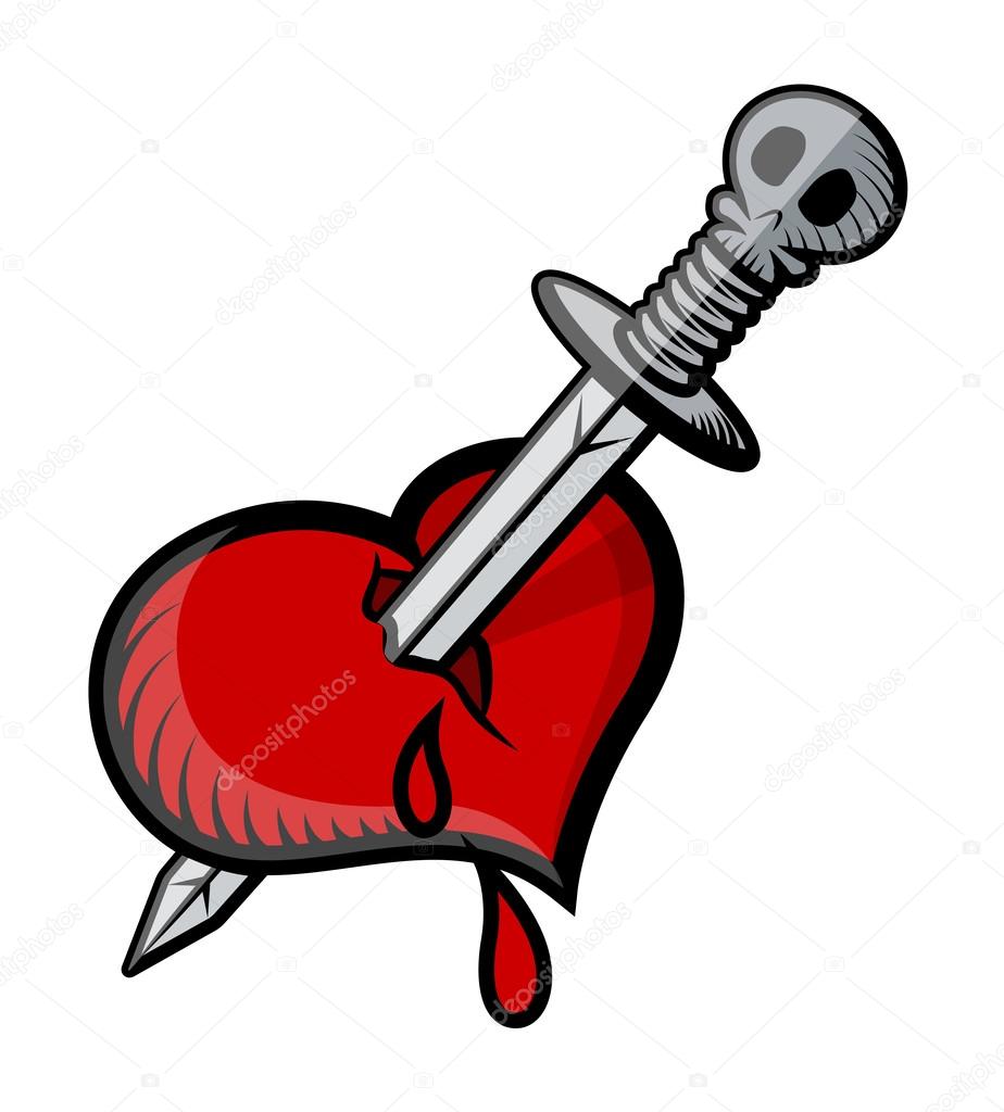 Heart With Sword Through It Drawings
