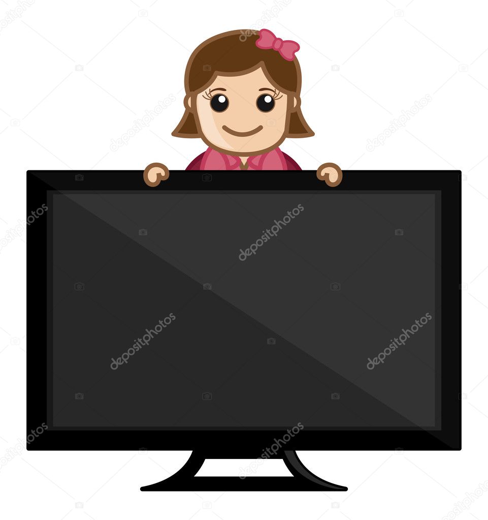Smart TV Concept - Dibujos animados de negocios Vector de stock por ...