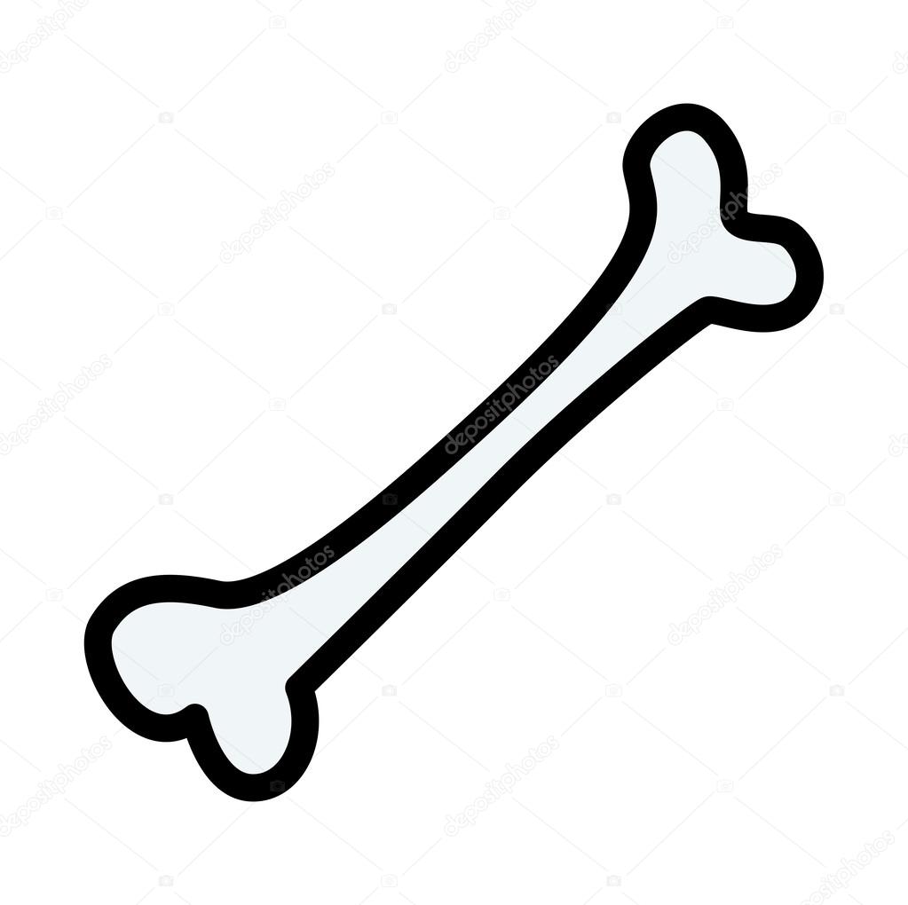 Osso dos desenhos animados - ilustração de desenho vetorial — Vetor de ...