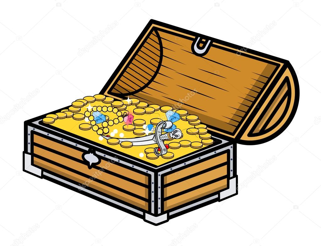 Treasure Box - Cartoon Vector Illustration — Stock Vector © baavli ...