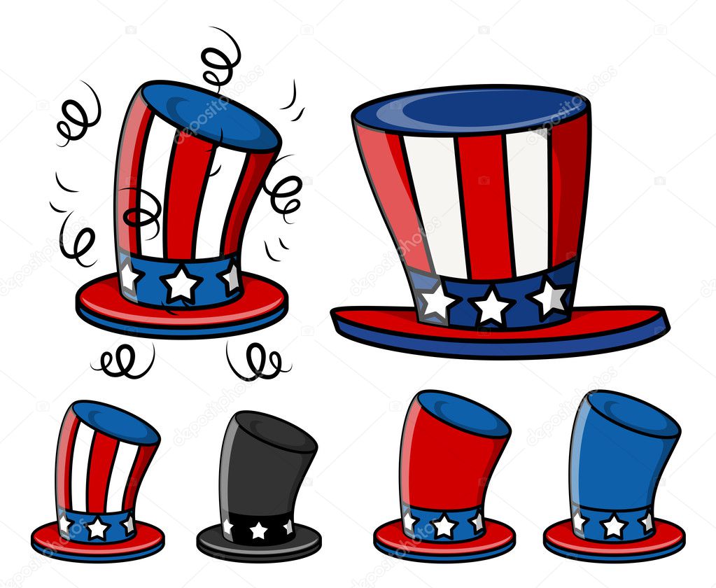 Uncle Sam Top Hat Drawing