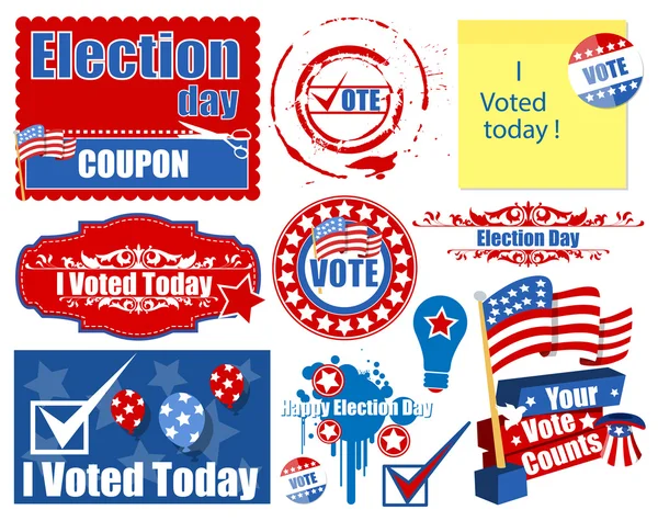 USA Election Day Graphics Set — Stock Vector © baavli #31016521