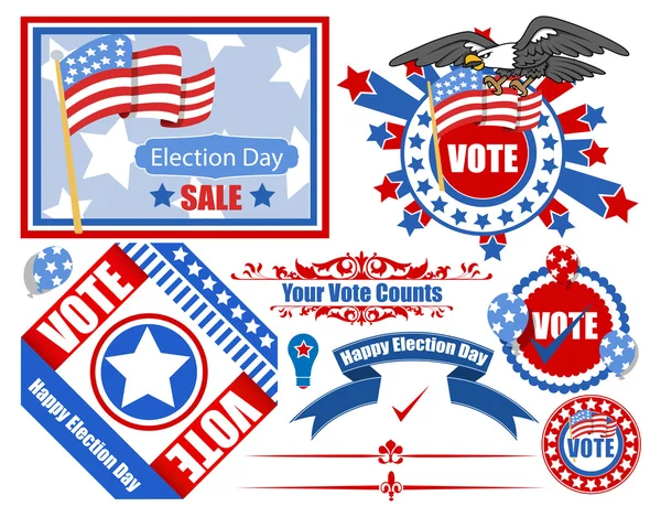 USA Election Day Graphics Set — Stock Vector © baavli #31016521