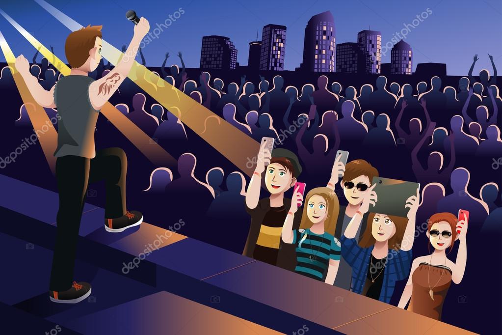 People in a concert Stock Vector Image by ©artisticco #45346507