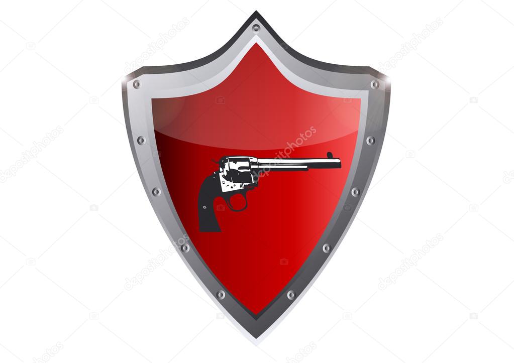 Old colt on metal shield button vector illustration Stock Vector Image ...