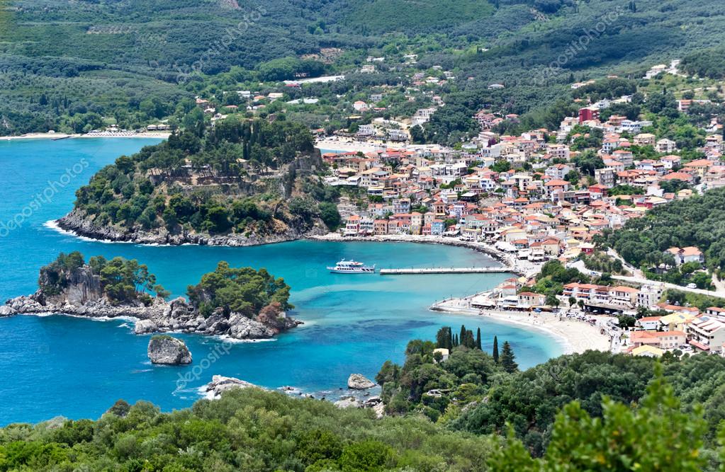 Parga town Greece — Stock Photo © vician #44604503