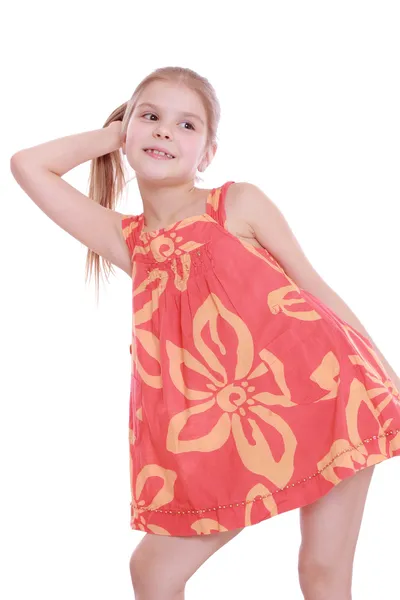 Girl in a bright sundress — Stock Photo © Mari1Photo #42009427