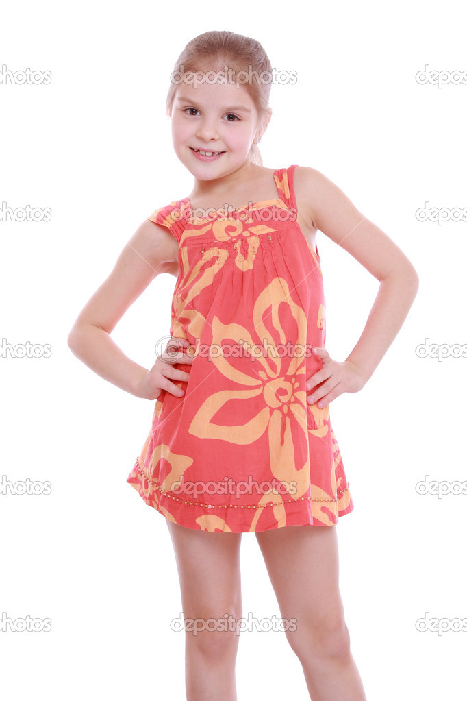 Girl in a bright sundress Stock Photo by ©Mari1Photo 42009359
