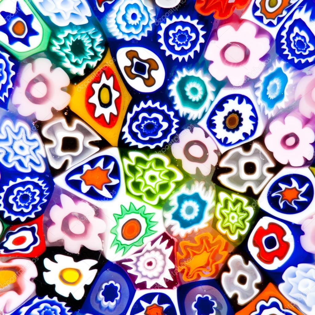 Colorful modern glass art texture composed of different vivid co ...