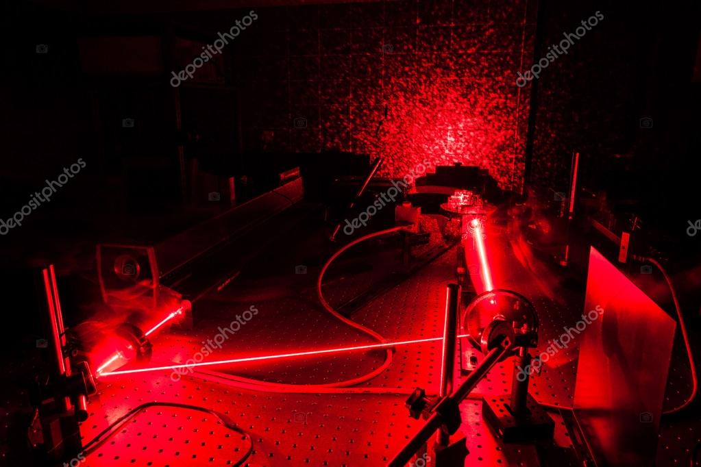 Lasers in a quantum optics lab — Stock Photo © lightpoet #19598455