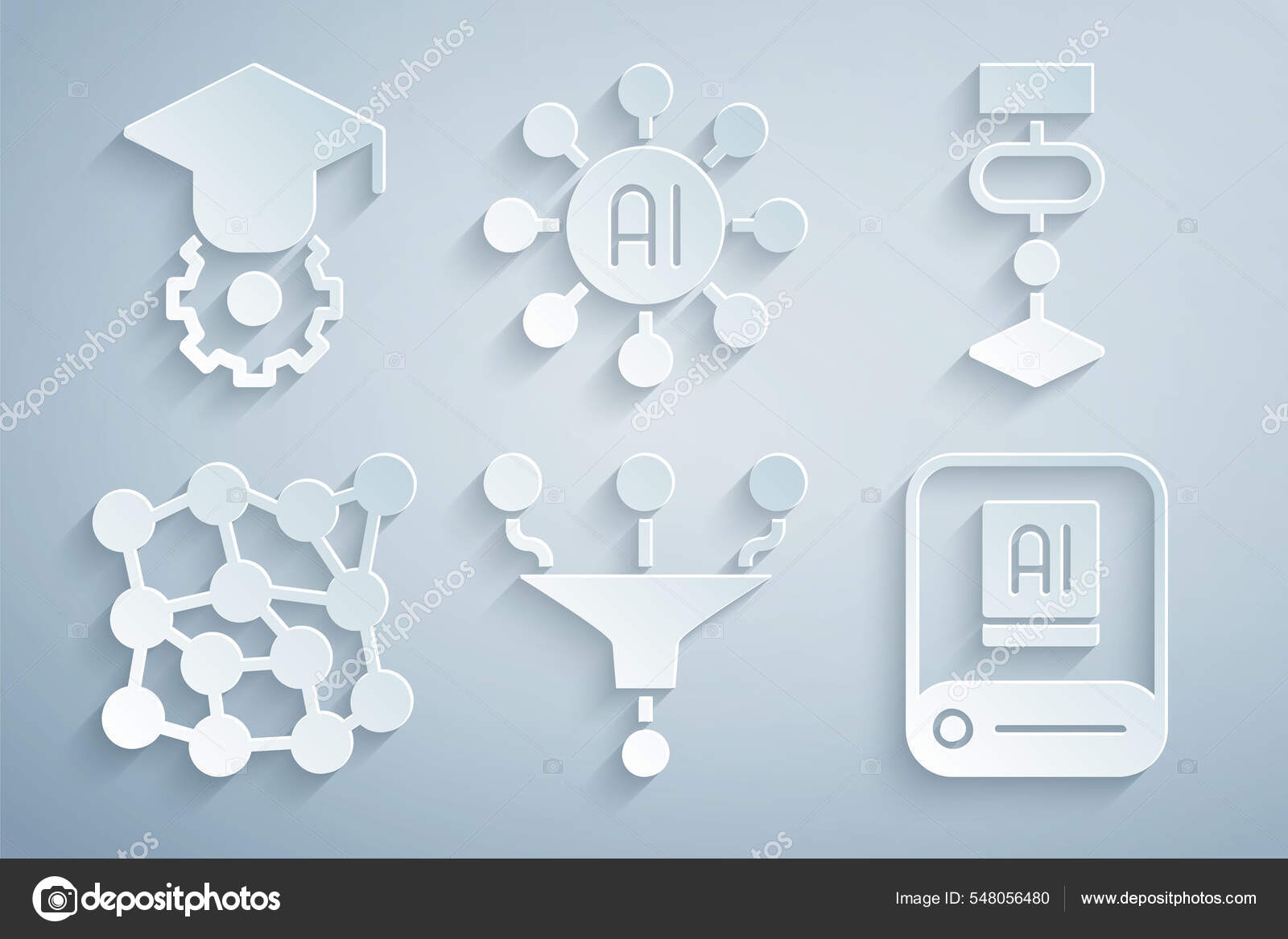 Image vectorielle Définir L'entonnoir Filtre L'algorithme Réseau ...