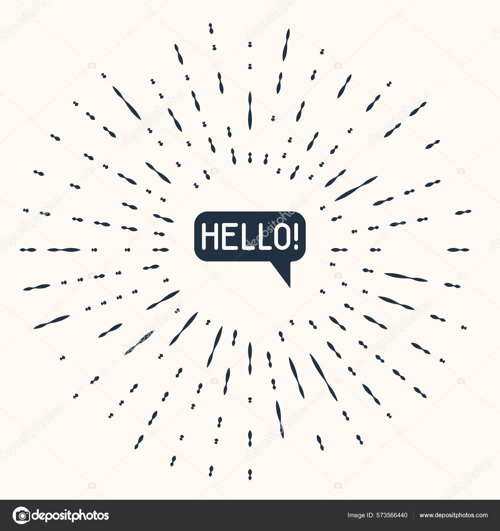 Grey Hello in different languages icon isolated on beige background ...