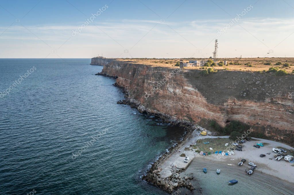 Vista sobre la Playa Bolata, ubicada en la Reserva Natural de Kaliakra ...