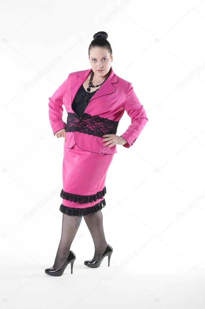 XXL model in pink costume Stock Photo by ©runzelkorn 20197127