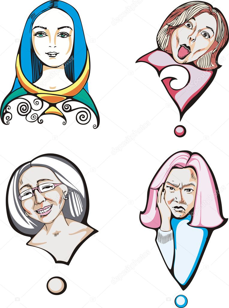 Four women Stock Vector Image by ©rorius #12015543