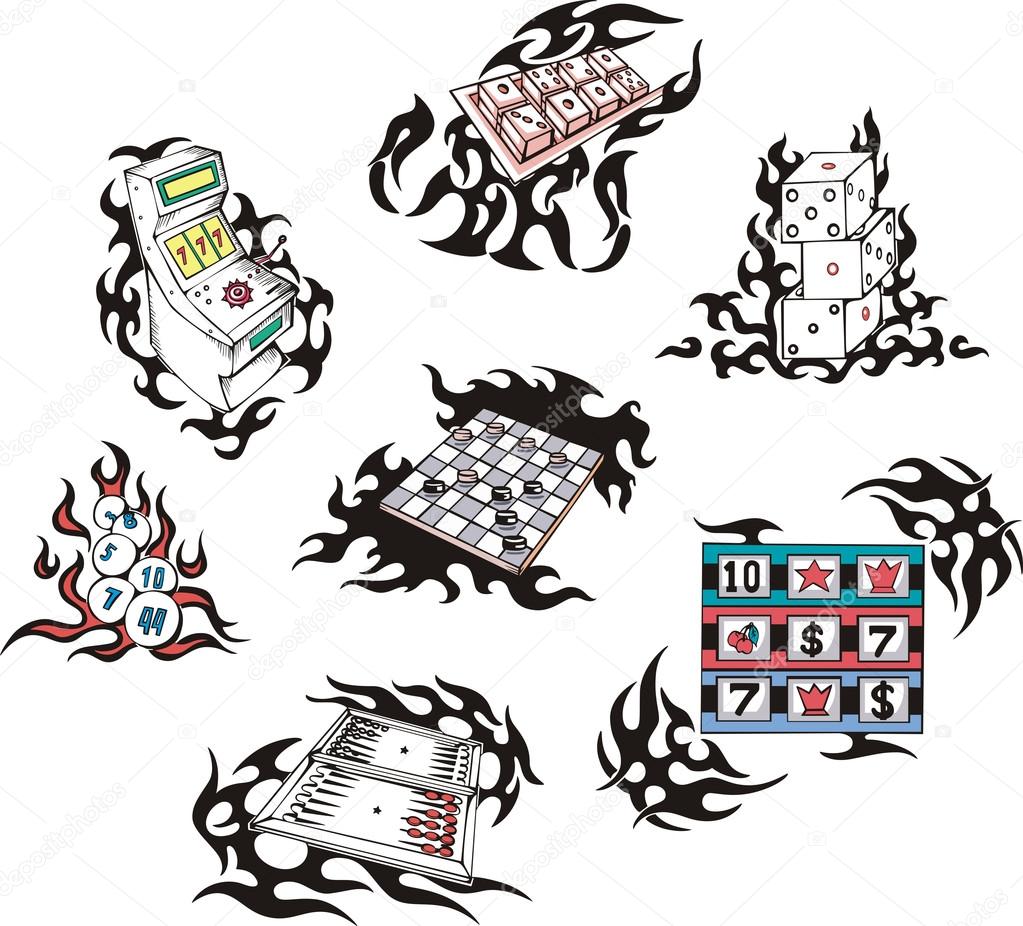 Gambling Tattoo Flash