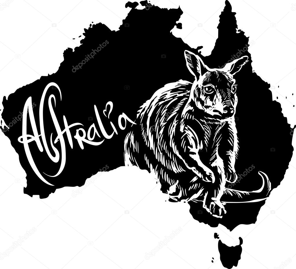 Wallaby as Australian symbol Stock Vector Image by ©rorius #13719723