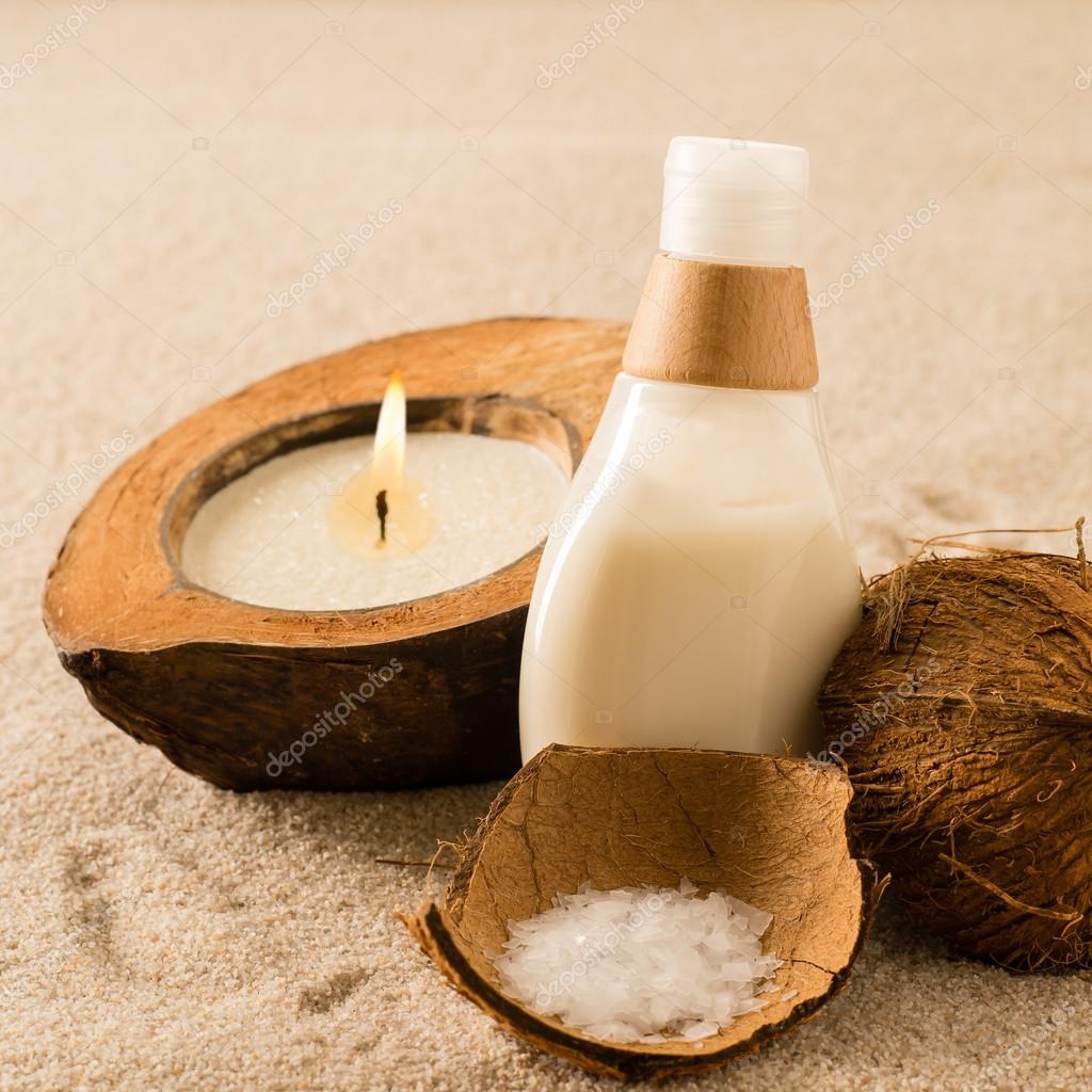 Spa coconut body products Stock Photo by ©CandyBoxImages 16956559