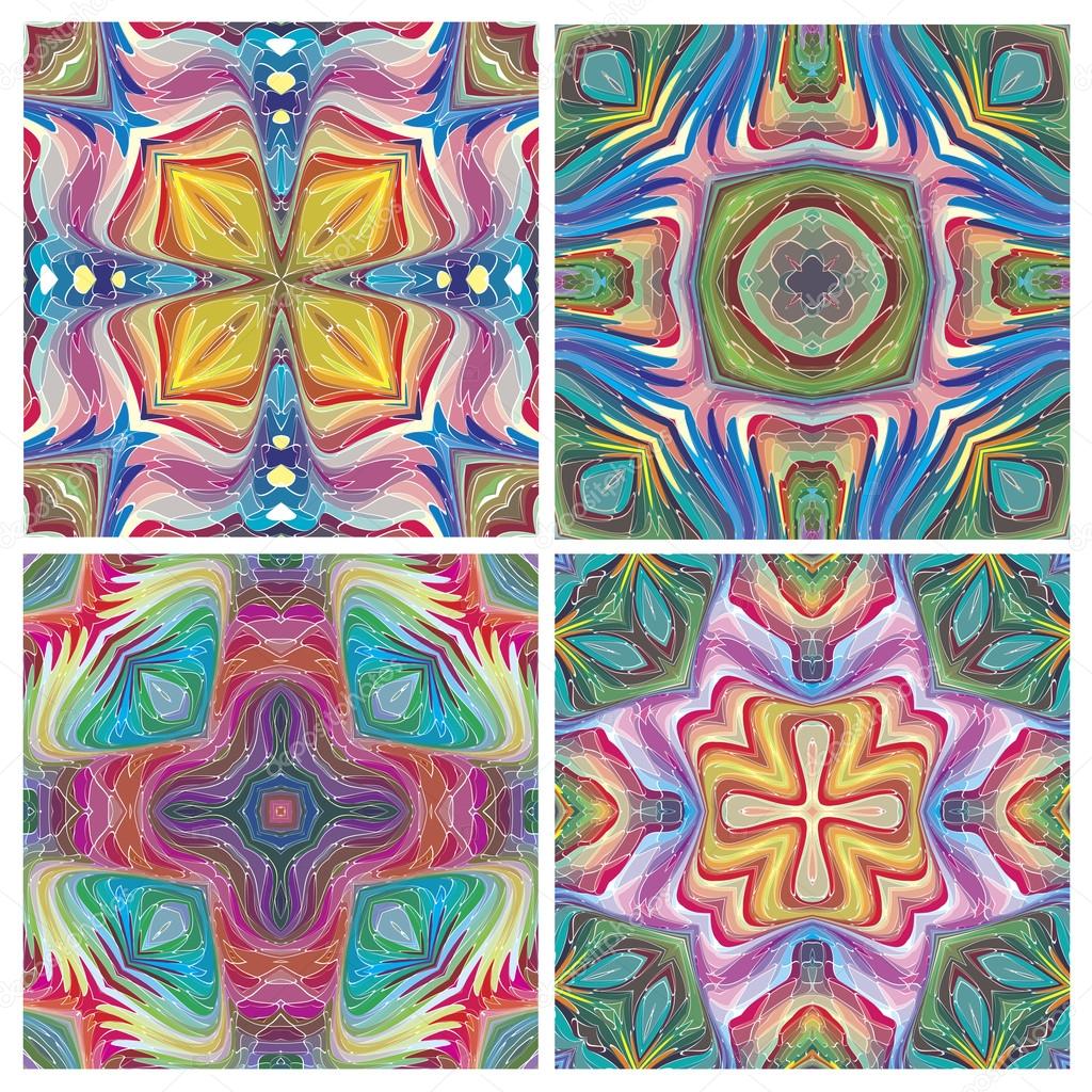 American tribal art, stained glass like, seamless Stock Vector Image by ...